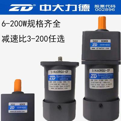 ZD中大5IK60RGU-CF/5GU15KB/5GU30KB/GU10KB平行轴调速立式电动机