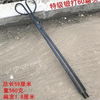 家用火钳夹 加长扁头 火钳垃圾夹 火剪火钩厨房烧煤钳烧烤木炭夹