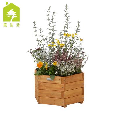 木制花盆六角创意阳台花卉果蔬种植箱简约田园WOP-O45