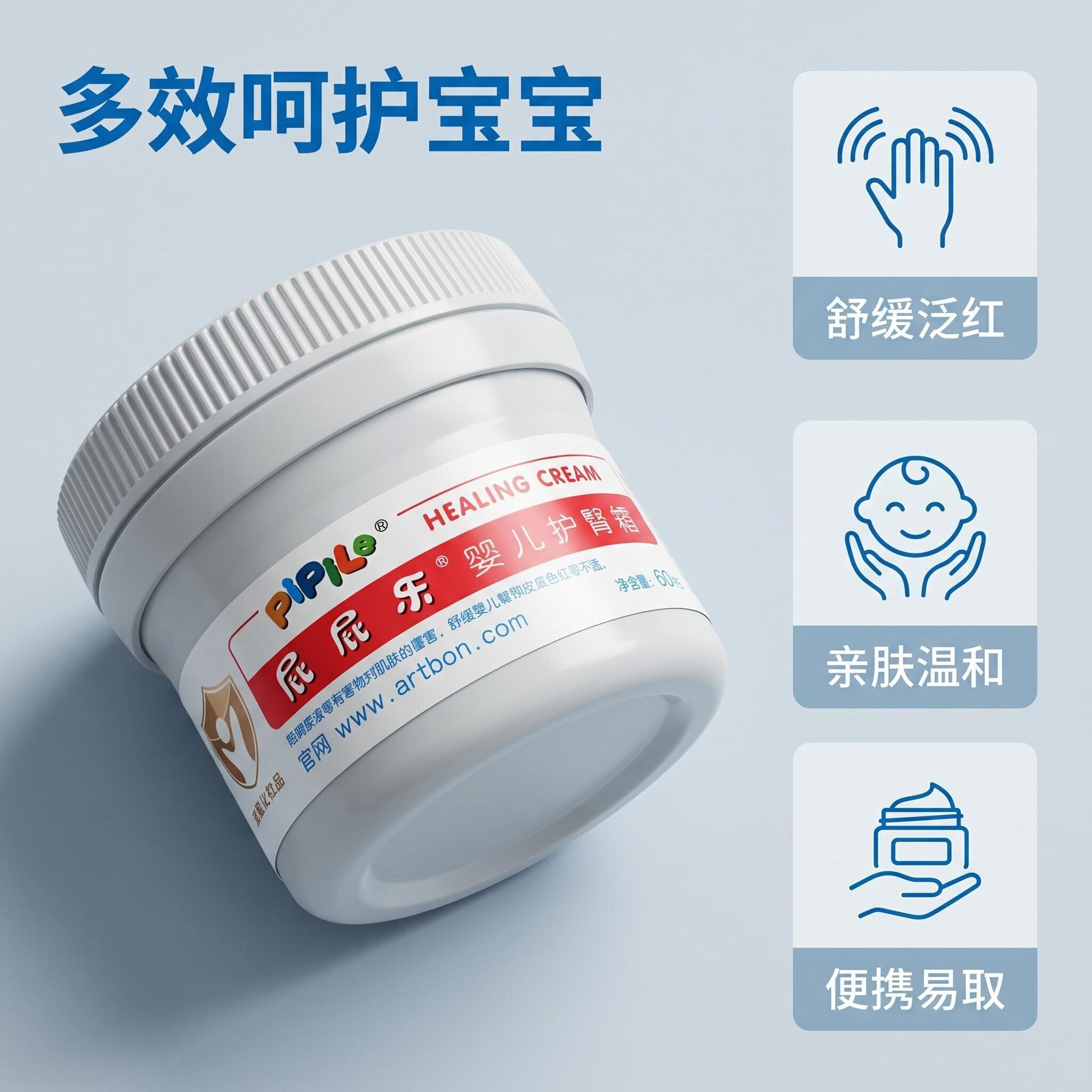 屁屁乐婴儿护臀膏60g舒缓红屁屁亲肤温和舒缓肌肤不含激素