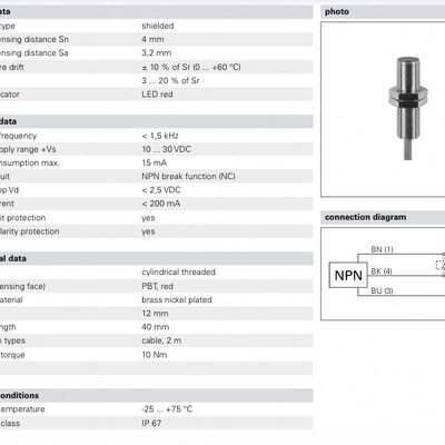 现货IGYX 12N37B3/L IGYX 12P37B3/S14L堡盟Baumer电感式接近开关