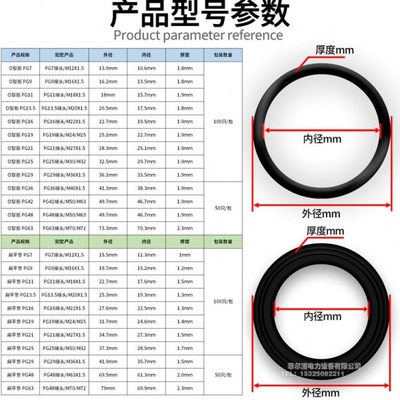 橡胶密封圈O型圈M型电缆防水接头绝缘耐高温耐油扁平垫M12M16垫片