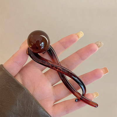 T发夹/扭扭夹A1v501-盘发扭扭夹抓夹脑后一字夹半扎头饰盘发发夹