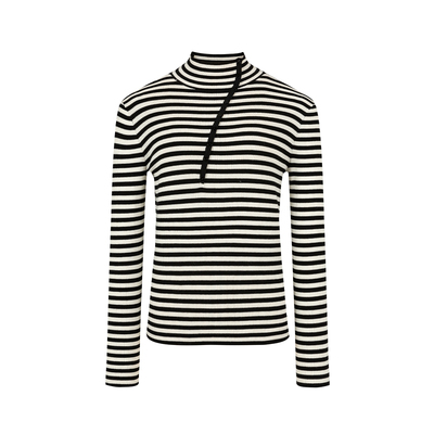 【时菲菲】商场同款冬季新品黑白条纹针织衫NDY10B44062