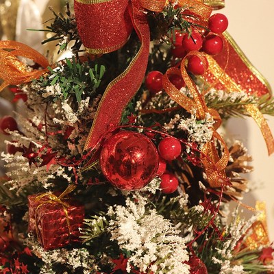 跨境圣诞a摆件christmas装饰桌面圣诞树桌面礼物50cm圣诞球装饰品