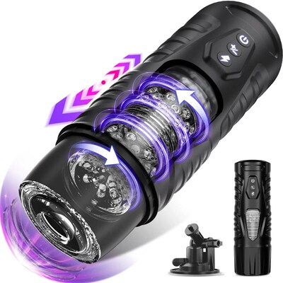 Thrusting Rotating Electric Male Masturbation Cup Automatic