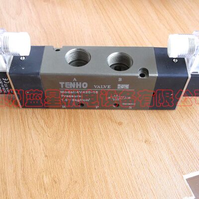 TENHO电磁阀4V420-15  接口G1/2  DC24V双线圈