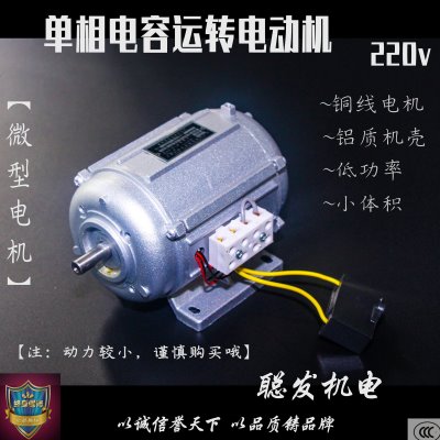 单相电动机 25W 40W 60W 两相220v 铜线 高速 低速 微型电机 家用