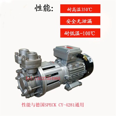 高温模温机磁力泵耐350橡胶机械高低温泵替代SPECK CY-4281泵浦