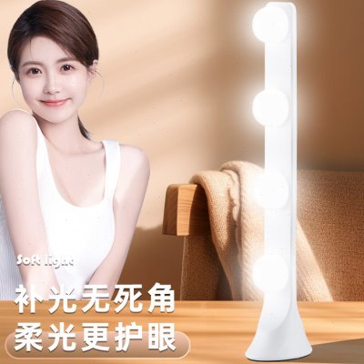 化妆灯镜前灯房间梳妆台桌面直立镜子灯拍照化妆师专用便携补光灯