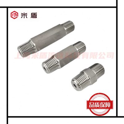 316L不锈钢双外丝直通 外螺纹NPT1/4 2分外牙 双对丝