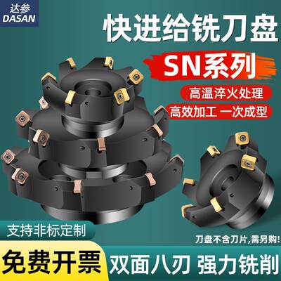 45度铣刀盘SNMX1205双面重切削铣刀盘不锈钢1206平面开粗铣刀片
