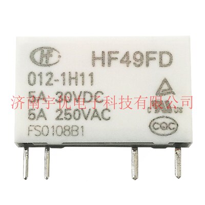 宏发继电器 HF49FD-012-1H11 一组常开 4脚 全新原装