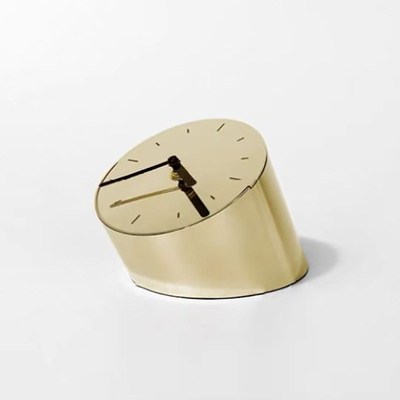 轻奢镜面日晷时钟样板房售楼部卧室儿童房床头柜书桌台钟摆件