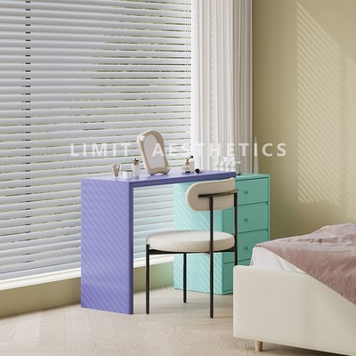 LIM界限意式极简床尾柜奶油风斗柜妆台一体烤漆梳妆台多巴胺家具Z