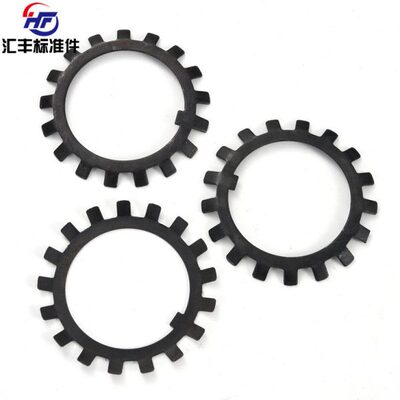 多脚止退垫圈太阳圈外多齿黑色DIN5406止退锁紧圆螺母用止动垫片