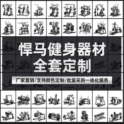 悍马健身器材全套力量器械分动式推胸举肩划艇拉背提臀蹬腿训练器