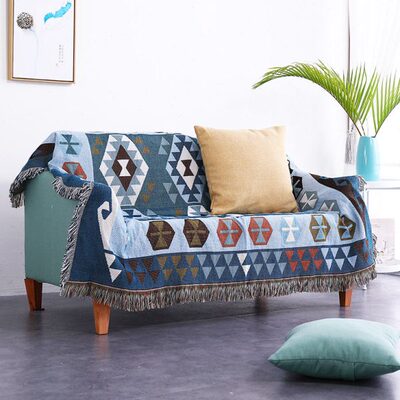 新款热卖北欧民族风沙发毯软地毯装饰飘窗垫防尘盖巾老虎椅全覆盖