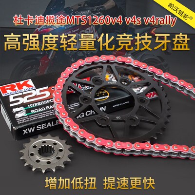 适用杜卡迪揽途 V4 mts1260v4s rally牙盘RK油封链条链轮