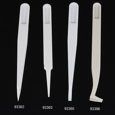 塑料镊 白色镊子 无尘净化镊 塑料镊子尖头宽头平头圆头 93302/3