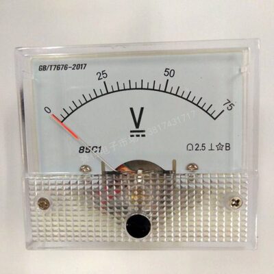 85c1-75v 100V 150V 250V 50V 直流电压表指针DC30V 450V 20V 15v