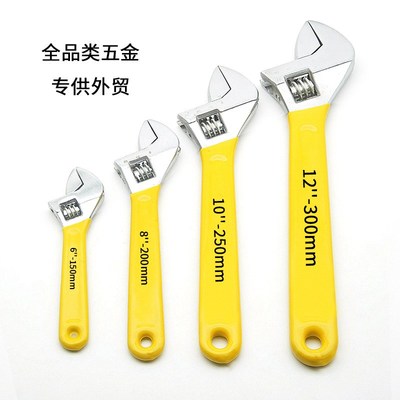 厂家沾塑绝缘柄活动扳手胶柄汽车修机修多功能沾塑柄活络扳手