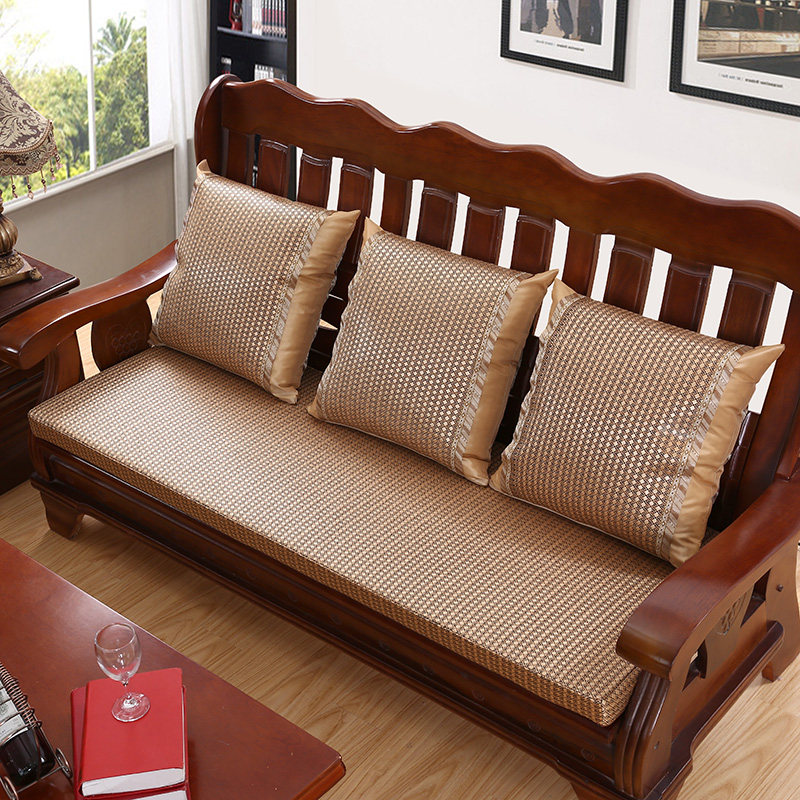 夏天凉席实木头红木沙发垫麻将席凉垫夏季竹垫冰藤防滑加厚坐垫