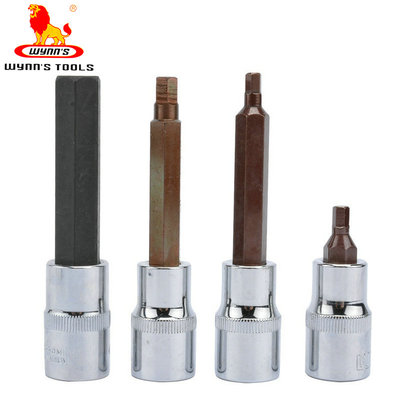 Wynns威力狮 100mm六角旋具套筒 1/2吋气动扳手内六角 六角扳手