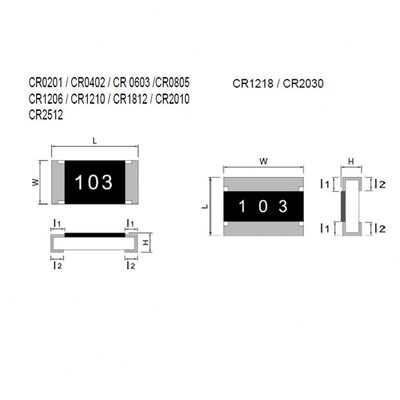 甄选精度贴片电阻0603 0.1% 1K 10PPM 50PPM 25PPM TR0603B1KP052