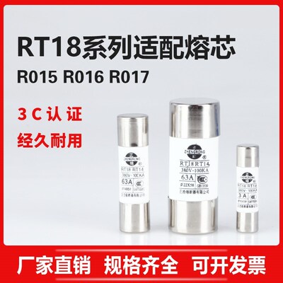 陶瓷保险丝熔断器熔芯R015 RO17 RO16 10*38RT18RT14芯子1A-125A