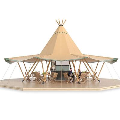 印第安帐篷tipi天幕帐户外大草帽酒店露营地大型活动接待商务中心