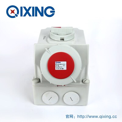 QX5110启星4P63A带开关机械联锁插座电源耦合器电线连接器防误拨