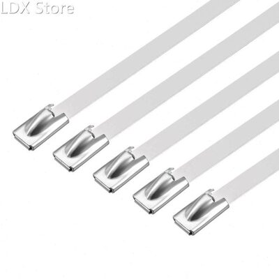 25pcs 30 Inch Stainless Steel Cable Zip Ties 0.18 Inch Width