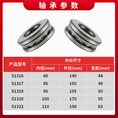 推力球轴承51316M 51317M 51318M 51320M 51322M