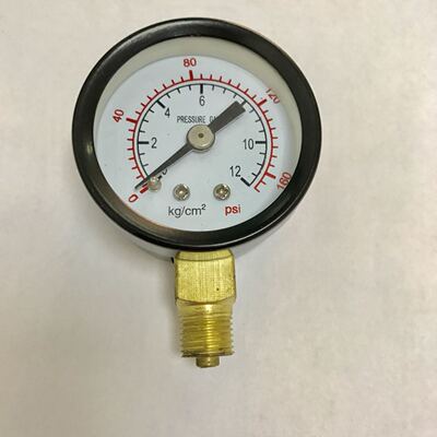径向小压力表 直径42mm 压力12kg/cm2 160psi 型号y-40 螺纹m10x1