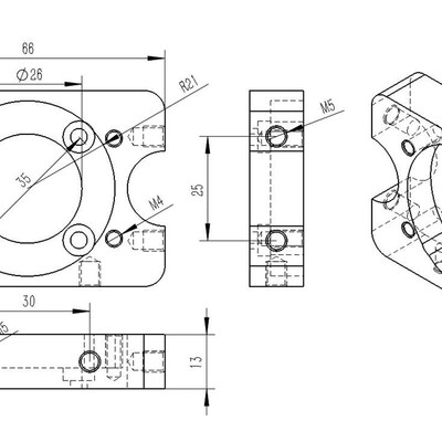 Robomaster独立悬挂电机座电机安装座M3508M2006RM36底盘轮组模块