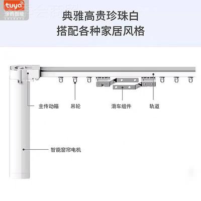 Zigbee涂机鸦能窗帘电动窗帘NHW轨智道自动遥控电机帘声控窗智能