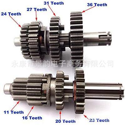 ATV越野摩托YX110 YX125发动机主副轴Transmission Gear Box Main