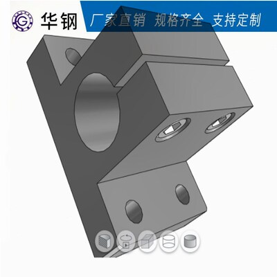 光轴加厚T型卧式固定支撑座安装支架加厚光轴支撑座SHSTMN30-30