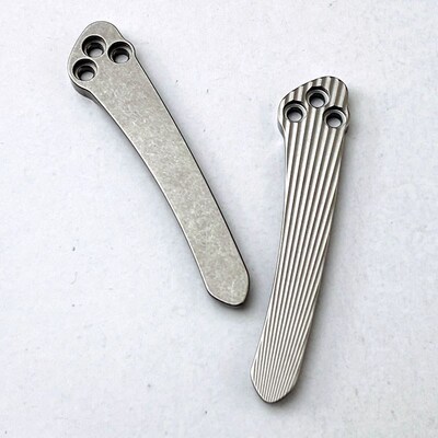 Spyderco蜘蛛C81钛合金夹子 一体夹子钛合金蜘蛛刀C223背夹钛配件