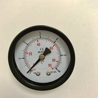 en 837-1 压力表轴向 50mm 0-6bar 90psi 螺纹pt1/8 y-50z 背接式