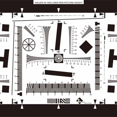 ISO12233分辨率卡(0.5倍1倍2倍4倍8倍)2000线