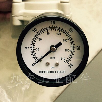 进口美国马士MARSH轴向2寸气压表压力表0~15/30/60/160PSI