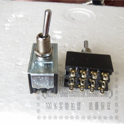 进口日本PILOT 6403钮子开关3A250V 6A125V 12脚3档摇头电源开关