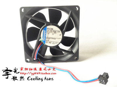 全新原装德国ebmpapst风扇8412NH 8CM12V 2.2W/2.8W 两线 双滚珠