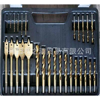 2多功能木工开钻孔器速钢高441钻KXO头60pcs麻花头套装麻花钻组套