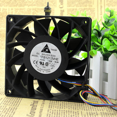 台达 FFB1212VHE 1.5a 12038 12V暴力风扇 12CM 4针PWM测速控温