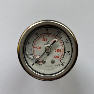 嵌入式液压压力表 轴向充油耐震压力表 yn-40z 16mpa 160bar 40mm