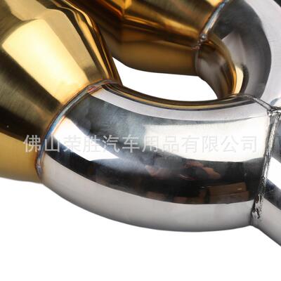 一出色63102mm双层斜口U305G焊边金尾-喉2.5寸U型双出口二不锈钢