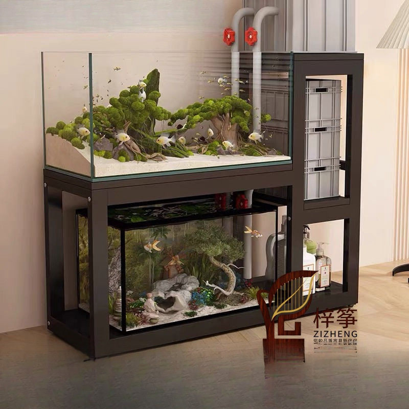 加厚鱼缸柜多层落地鱼缸架子家用客厅水族箱底架金属承重底柜托架